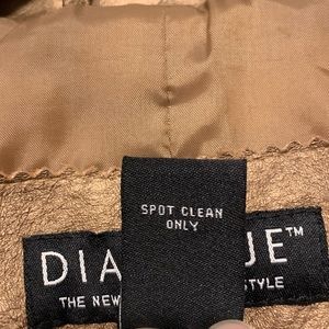 Dialogue | Jackets & Coats | Dialogue Bronzed Metallic Leather Coat ...